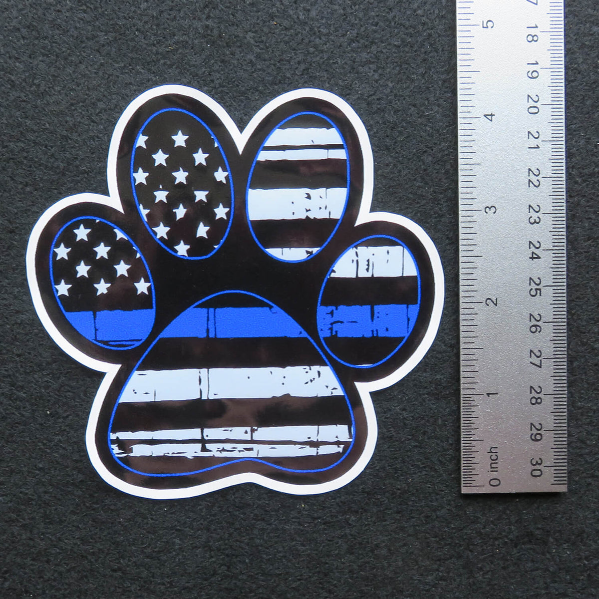 Thin Blue Line Paw Print Vinyl Decal – MCE Designs LLC